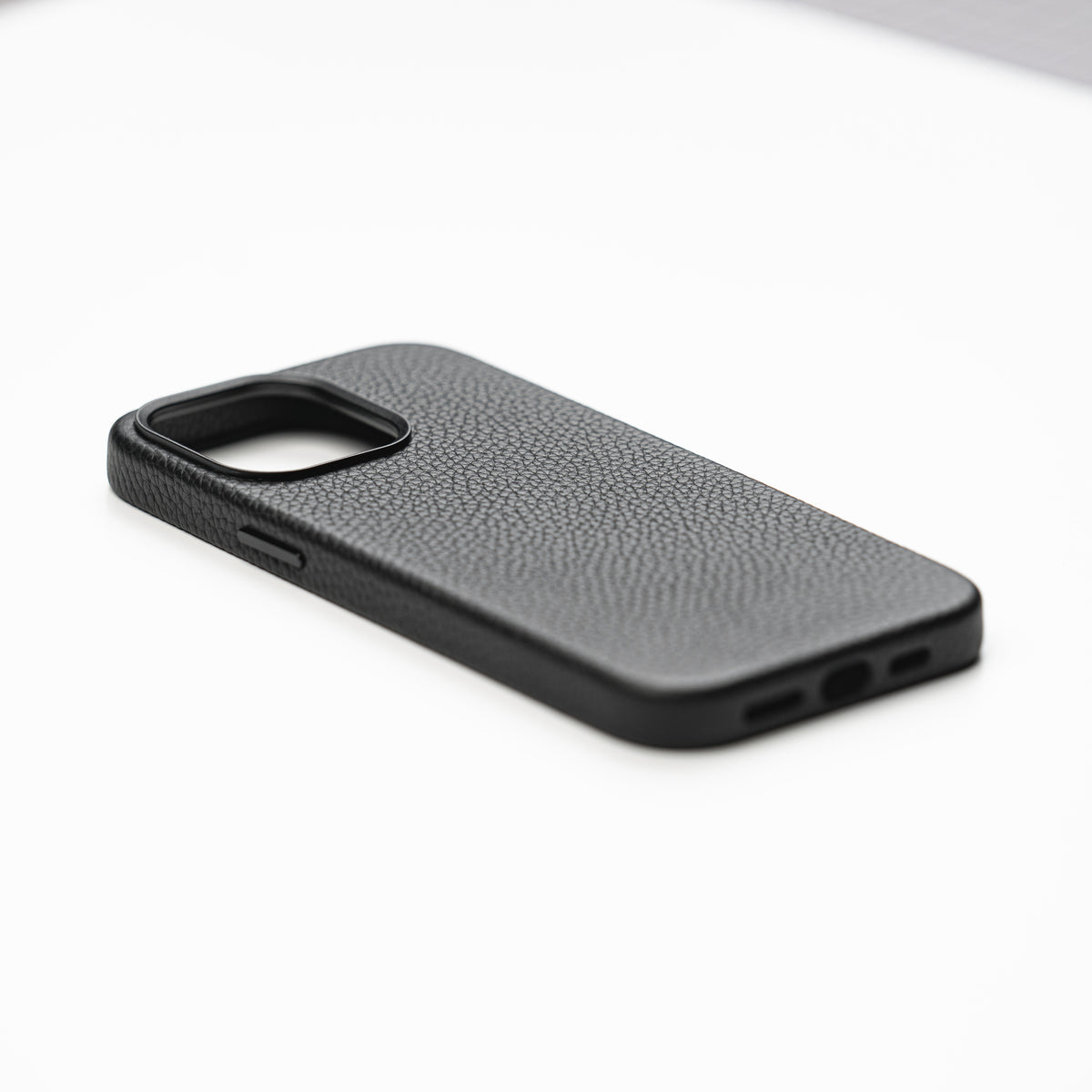Pebble Leather iPhone 15 Plus Case - Mason